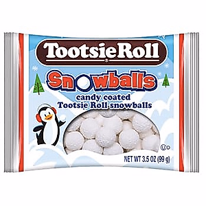 Christmas Roll Holiday 4 Pack - Candy Cane Pops 9.6 oz, Fruit Chews Holiday Cheer "Sweet and Sour" 12 oz, and Snowballs 3.5 (2). Bonus Angry Goat Goods fridge decoration included.