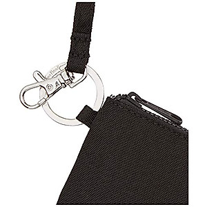 Vera Bradley Women's Recycled Lighten Up Reactive Zip ID Case and Lanyard Combo, Black, One Size