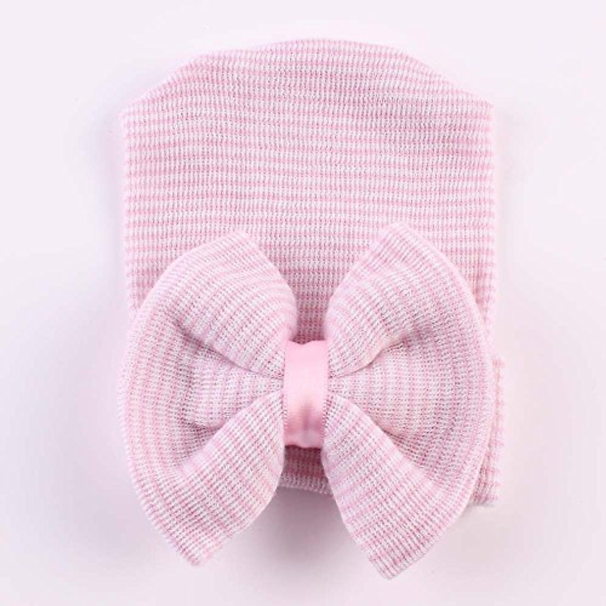 upeilxd Newborn Hospital Hat Infant Baby Hat Caps with Bow Soft Cute Nursery Beanie Hat