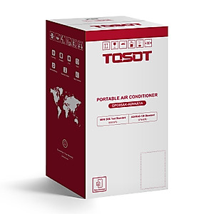 TOSOT 9,700BTU (5,000 BTU SACC) Portable Air Conditioner, Smart Wifi Control, AC Unit with Dehumidifier, Fan, Window Kit for Easy Installation, Cool Rooms Up to 300 Square Feet, Shiny Series