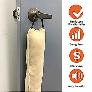 Twin Draft Guard Solo Guard Draft Stopper for Doors and Windows (Beige)