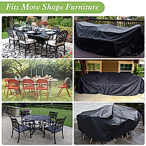 KANSING Upgraded Patio Furniture Covers, Tough Oxford Square Outdoor Furniture Cover for Square Patio Table and Chair, Waterproof & Tear-Resistant, 48x48x28 Inch