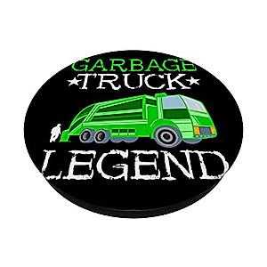 Garbage Truck Legend Trash Truck Waste Management Truck PopSockets Swappable PopGrip