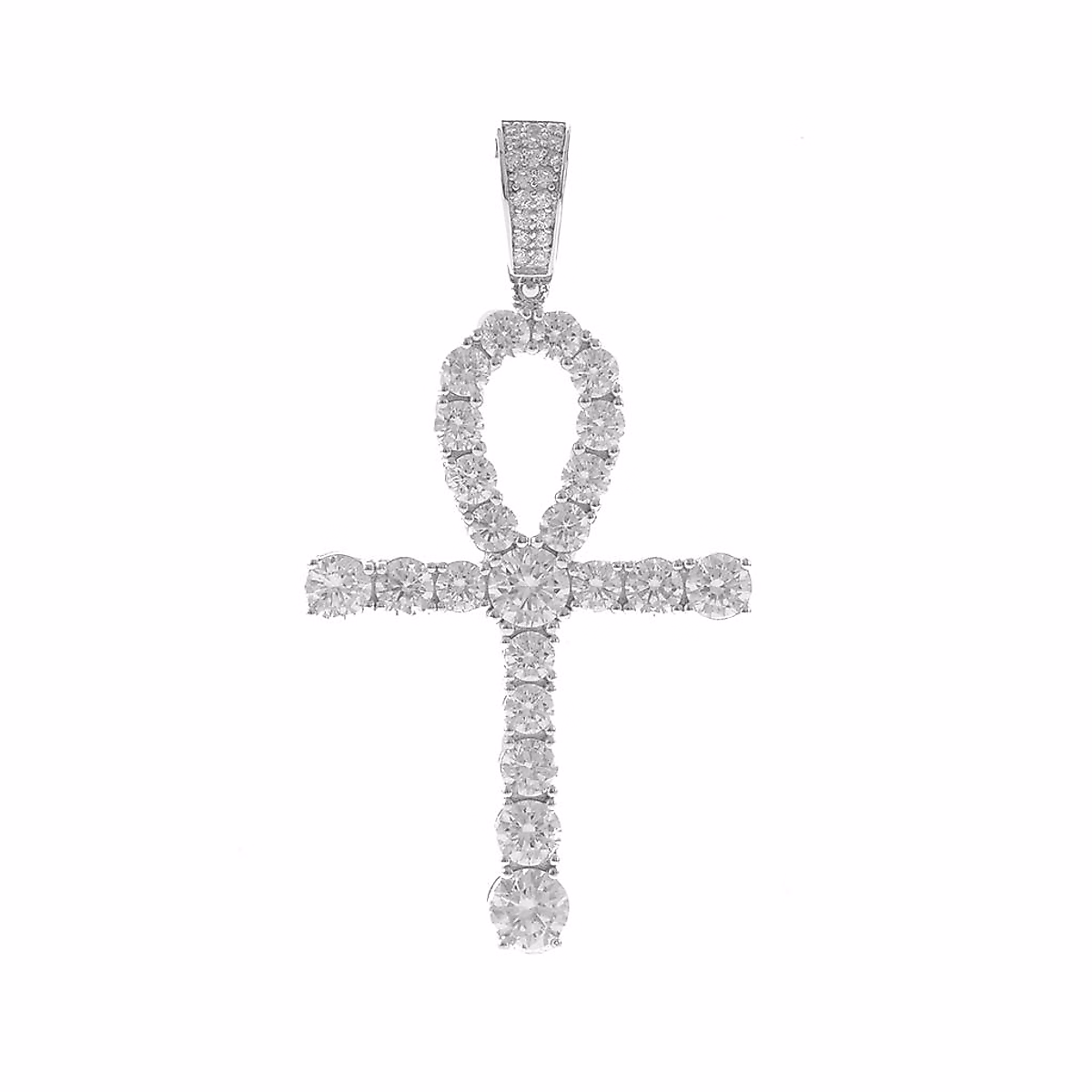 Bling Bling NY Unisex 1 Row Tennis Necklace/Bracelet Silver Finish Lab Created Diamonds 4MM Iced Out Solitaires Tennis Chain 16-30 inches Bracelet 6.5-9 inches