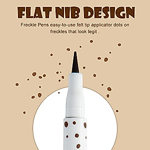 Freckles Pen, 2 Color Natural Freckles Makeup Pens Waterproof Long-Lasting Quick-Dry Pen, Natural Like-real Makeup, Easy Makeup Tool For a Natural Sun-kissed Makeup, Light Brown&Natrual Coffee