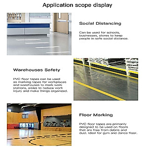 APT, Multi Color Marking Tape, Premium Safety Marking and Dance Floor Splicing Tape, 6 mil Thick (Yellow, 1 Roll)