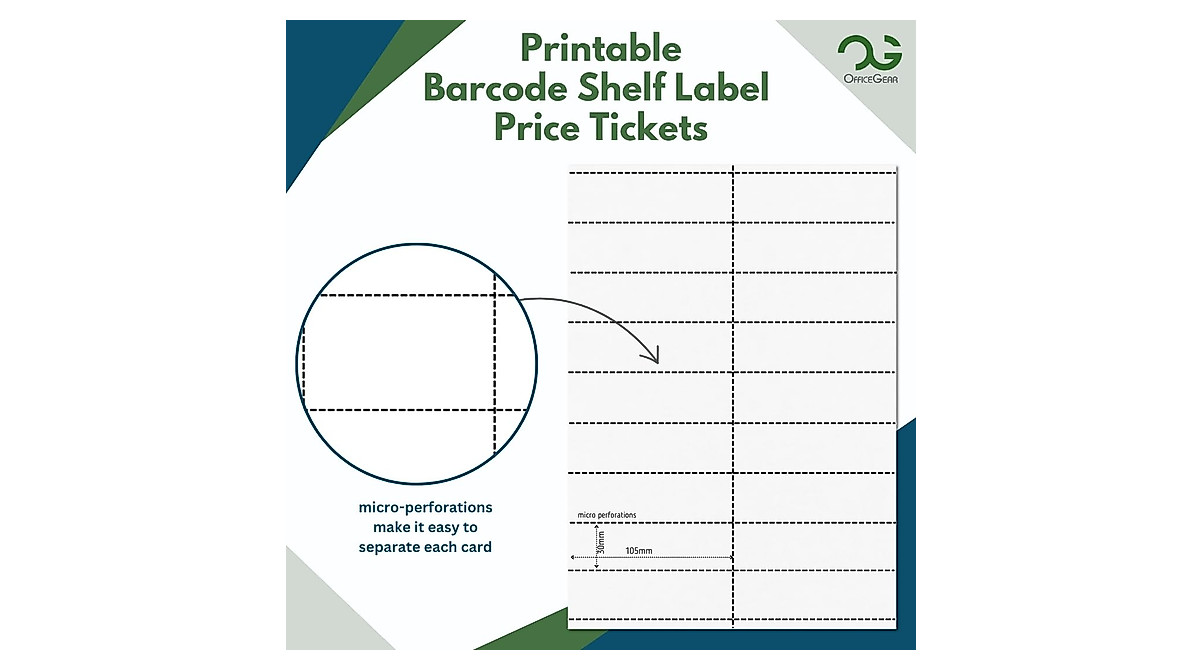 Custom Shelf Edge Barcode Labels - 450 Pack
