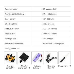 RC Car Remote Control Car with 720P HD FPV Camera, 1/18 Scale Off-Road Remote Control Truck Gravity Sensor Rc Truck, High Speed Monster Trucks for Kids Adults Gift for Boys and Girls