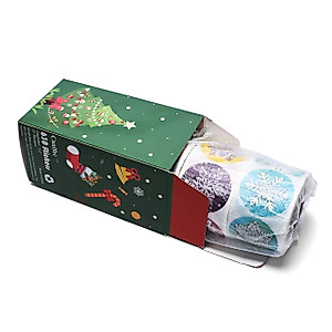 3PCS Christmas Stickers for Kids Snowman Stickers Christmas Stickers Christmas Circle Stickers Snowman Labels1.5 Round - 21 Designs,Winter Stickers for Christmas Wrapping