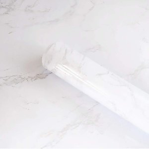 Boeoanay 16"x 400" Marble Wallpaper Granite Grey White Vinyl Film Self Adhesive Removable Peel and Stick Countertop Paper Decorative Furniture Cabinet Waterproof