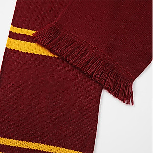 Guturris Knit Neck Scarf Magic College Styles Striped Winter Neckerchief Movie Character Cosplay Costume Accessory Red