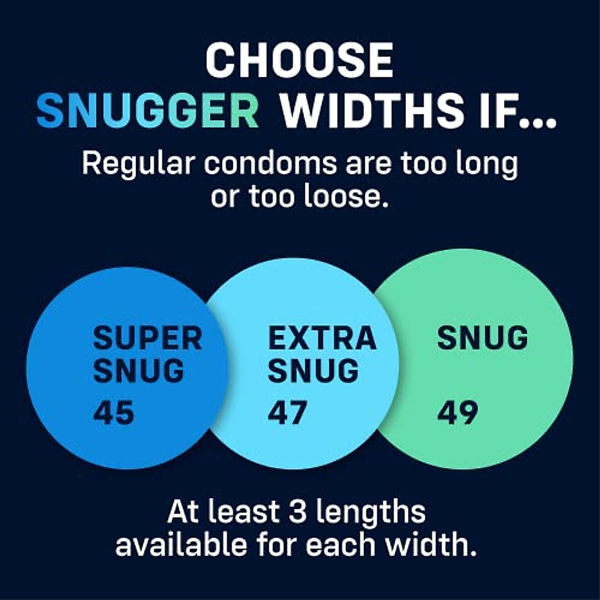 MyONE Custom Fit Snug Sized Condoms | Tailored Width & Length | Max Pleasure | Triple Tested Softer Latex | Lubricated | Nontoxic, Vegan, Non-GMO | 45C: Wide (45), Length 4.7” (C)