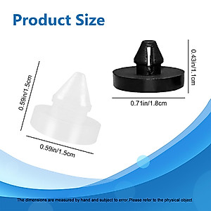 QUICTO 8 Pcs Brake Pedal Stop Pad, Rubber Brake Stop, Automotive Clutch Pedal Stop, Compatible with 90541-06036 46505-SA5-000 (Black and White)