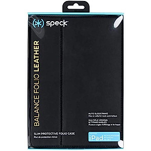 Speck Products Compatible Case for Apple iPad 9.7-Inch (2017), 9.7-Inch iPad Pro, iPad Air 2/Air, BalanceFolio Leather Case, Black/Black