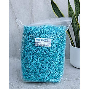 MagicWater Supply Soft & Thin Cut Crinkle Paper Shred Filler (1/2 LB) for Gift Wrapping & Basket Filling - Turquoise