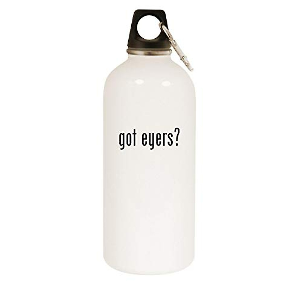 Molandra Products got eyers? - 20oz Stainless Steel White Water Bottle with Carabiner, White