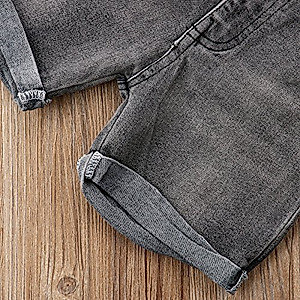 MA&BABY Casual Toddler Kids Boys Girls Tops T-Shirt Denim Pants Outfits Set Clothes 1-6Y (2-3 Years)