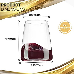 Premium Highball Drinking Glasses Set of 4, 17oz - Ideal Father's Day Gift - High-Quality German-Made, Durable, Elegant Glassware - Perfect for Cocktails, Water, Juice - Sleek European Style Tumblers