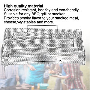 Cold Smoke Generator, 21.5x22.6x4.6cm M Type Stainless Steel Smoked Network Disk Cold Smoke Generator, for Barbecue, Bacon Roast, BBQ Grill