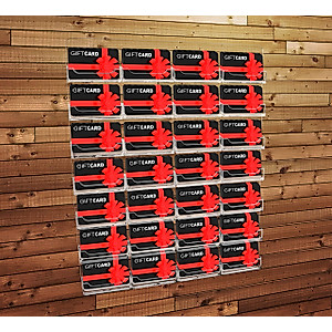 Marketing Holders Hanging Business Card Holder with Hardware for 3.5" x 2" Contact or Appointment Cards Clear Acrylic 28 Pocket Rack for Schools and Corporate Meeting Rooms