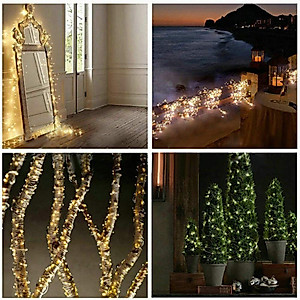 Ruipunuosi Remote Control String Lights, Led Fairy Lights- 20/50/100/200 LEDs Waterproof Flexible String Lights Battery Operated for Bedroom Home Wedding Christmas Festival