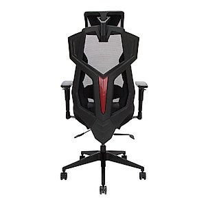 RESPAWN FLEXX Mesh Gaming Chair With Lumbar Support, Ergonomic Gaming Chair with Recline/Tilt Tension Controls, Adjustable Arms, 300lb Max Weight With Wheels for Computer/Desk/Office - Red