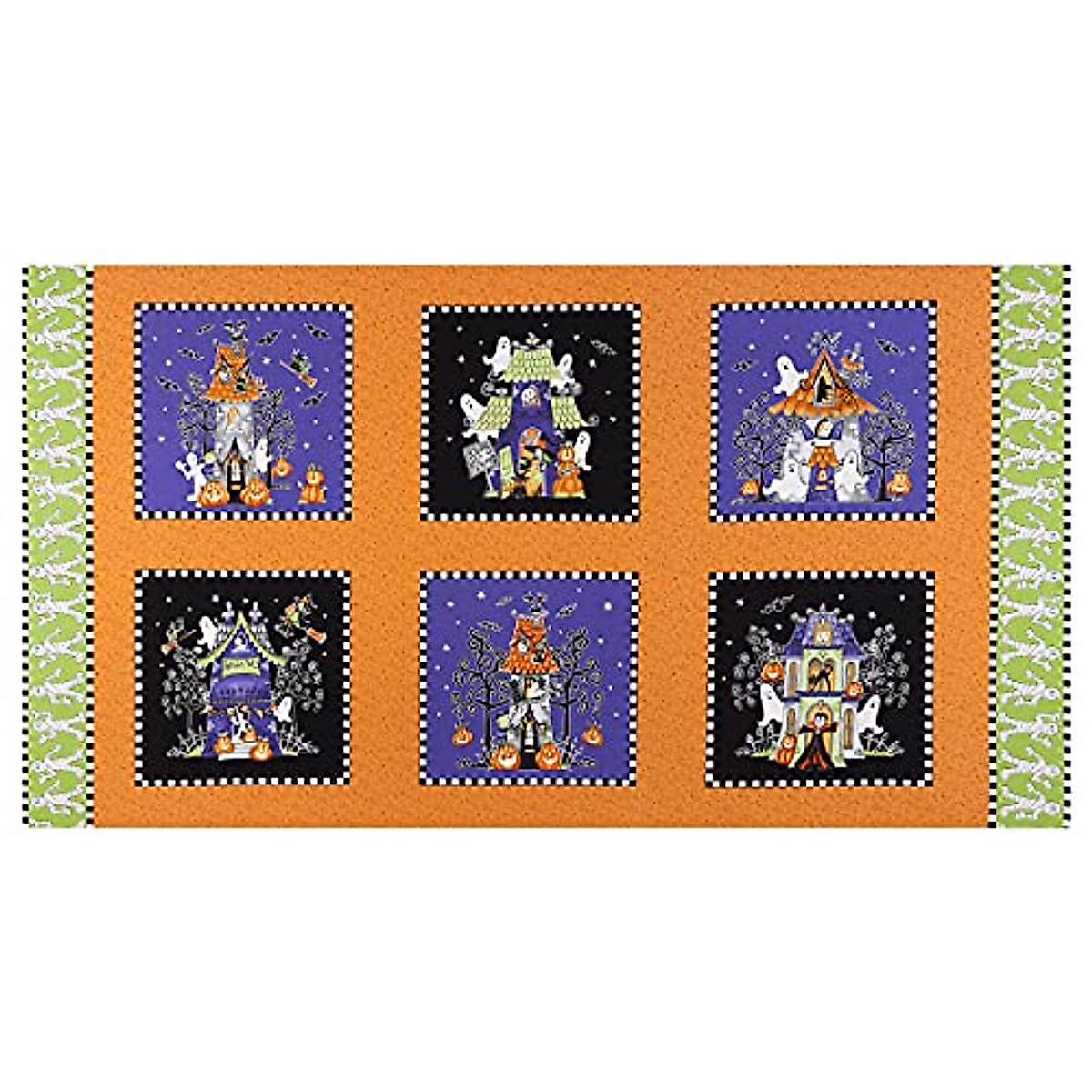 Henry Glass Glow In The Dark Here We Glow 24" Block Panel Multi, Fabric