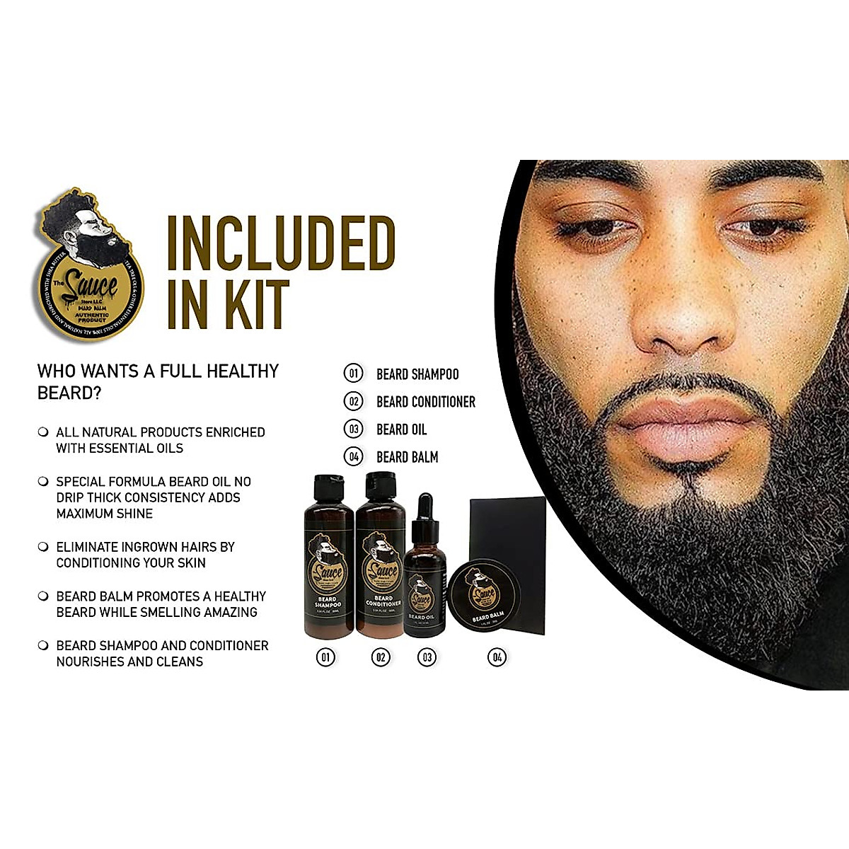 Beard Grooming Kit with Heated Beard Straightener 12 items included beard wash, beard oil, beard balm, Gift for Men, reusable