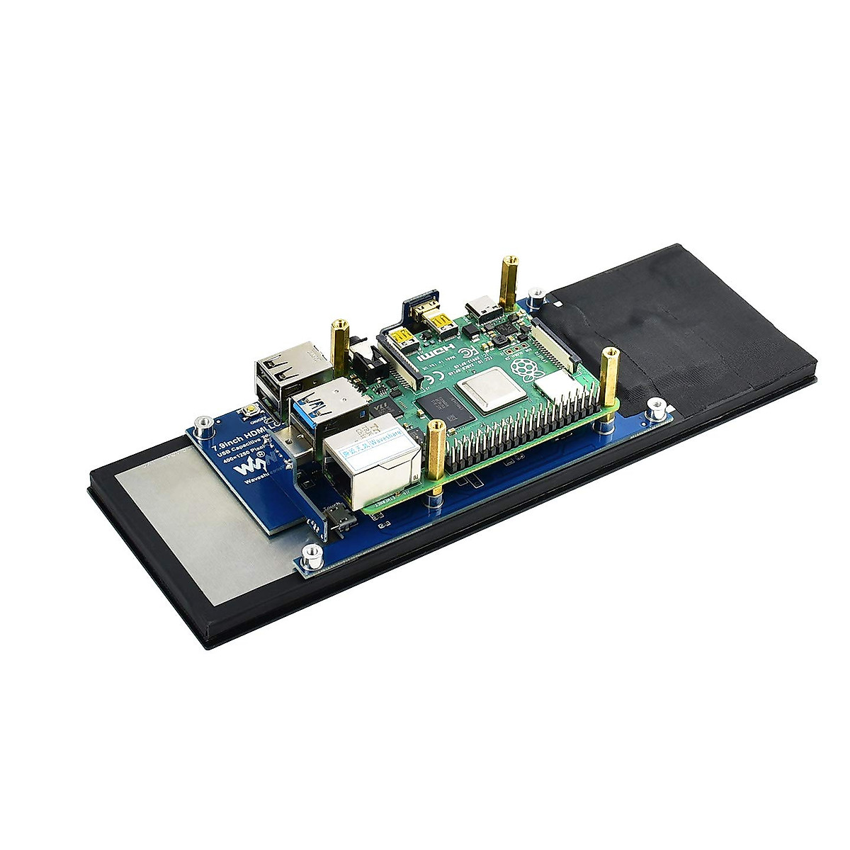 FunElec Waveshare 7.9inch Capacitive Touch Display HDMI LCD for Raspberry Pi 4 / 3B+ 3A+ Zero 2 W/Jetson Nano 400×1280 Monitor Supports Raspbian Windows 11/10/ 8.1/8, Driver Free (7.9inch LCD)