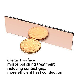 icepc M.2 Heatsink for PS5 2280 SSD Pure Copper Heatsink Kit Cooler Heat Sink with Silicone Based Thermal Pad for Cooling M.2 SSD NGFF SSD NVME SSD(70x20x4mm)