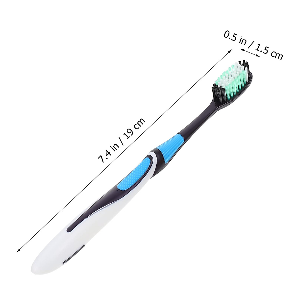 DOITOOL 6pcs Handheld Toothbrush Manual Toothbrush Tooth Cleaning Brush Ultra Hard Bristles Toothbrush for Whitening Teeth Adult Random Color