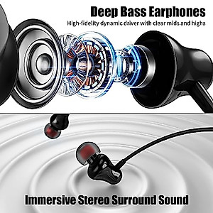 USB C Earbuds for Google Pixel 8 7 Pro 7A 6A 6 iPhone 15 Pro Max, Noise Cancelling Wired Headphones Type C Earphones Microphone Music for Samsung Galaxy Z Flip 5 Fold 4 S23 FE Ultra S22 Plus S21 Black