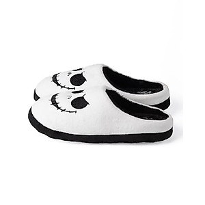 Disney The Nightmare Before Christmas Womens Slippers | Ladies Jack Skellington Halloween Footwear | Xmas Holiday Loungewear