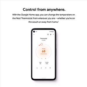 Google Nest Thermostat - Smart Thermostat for Home - Programmable Wifi Thermostat - Snow