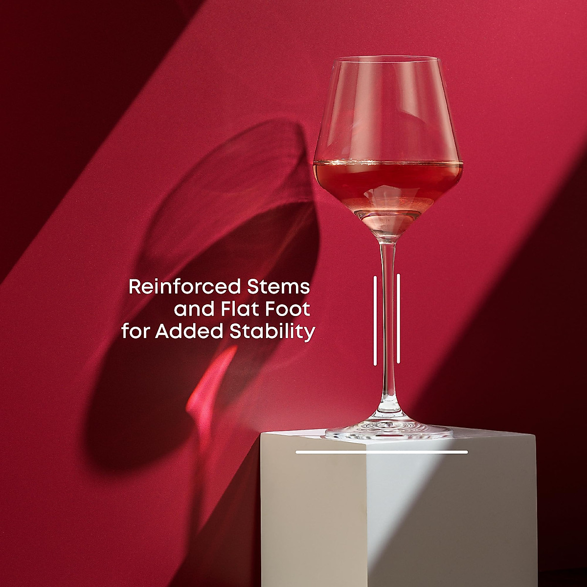 JoyJolt Layla White Wine Glasses, Set of 4 Italian Wine Glasses, 13.5 oz Clear Wine Glasses – Made in Europe