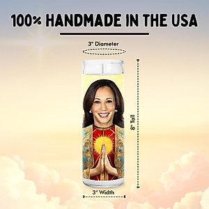 Kamala Celebrity Candles - Unique Gift - Votive Glass Jar White Candle - Handmade Soy Wax Candle - Unique Novelty Gift 2024