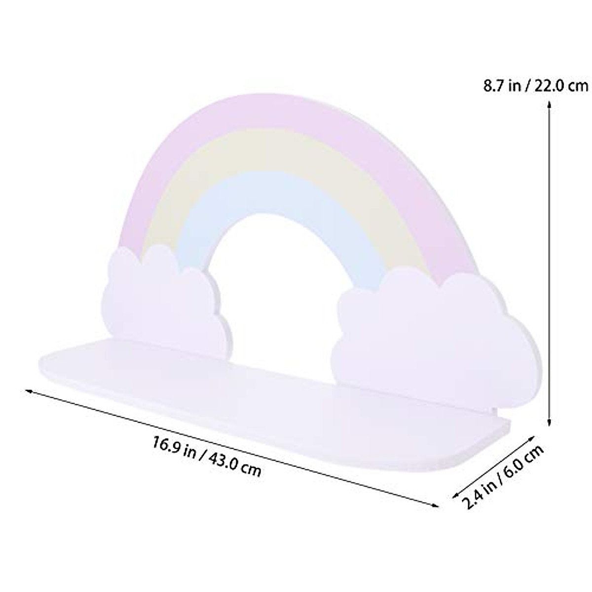 Hemoton Pink Cloud Shelf Wall Storage Shelves Wood Floating Shelves Wall Mounted Cloud Shelf for Kids Bedroom Living Room Bathroom Kitchen Office Decor