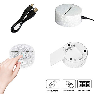 SZLTZK Dinosaur 3D Illusion Lamp for Boy Dinosaur Lamp 16 Colors with Remote Control Smart Touch Night Light Best Christmas Birthday Gift for Boy Girl Kids Age 5 4 3 1 6 2 7 8 9 10 11 Years Old