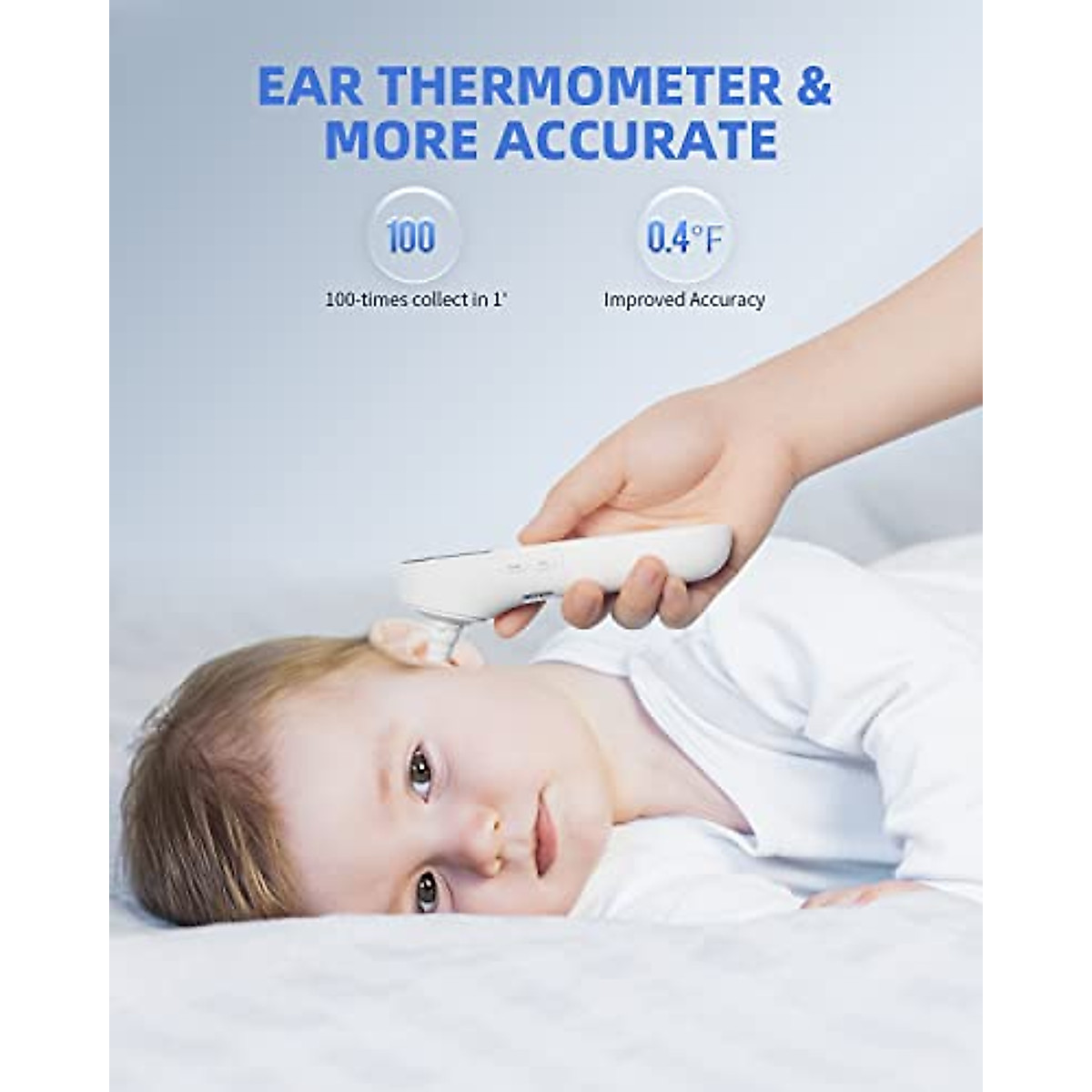 Ear Forehead Thermometer for Adults and Kids: COOCEER Touchless Temperature Measurement - Fast Easy and Accurate Digital Fever Thermometers for Family, Baby, Infants, Toddler, Children