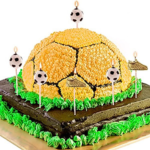Dekora - Football Candles for Birthday Cake - Football and Golden Boot