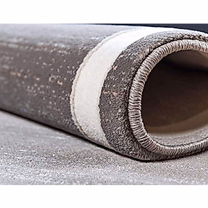 Unique Loom Uptown Collection by Jill Zarin Collection Greek Key Textured Modern Gray Runner Rug (2' 2 x 6' 0)