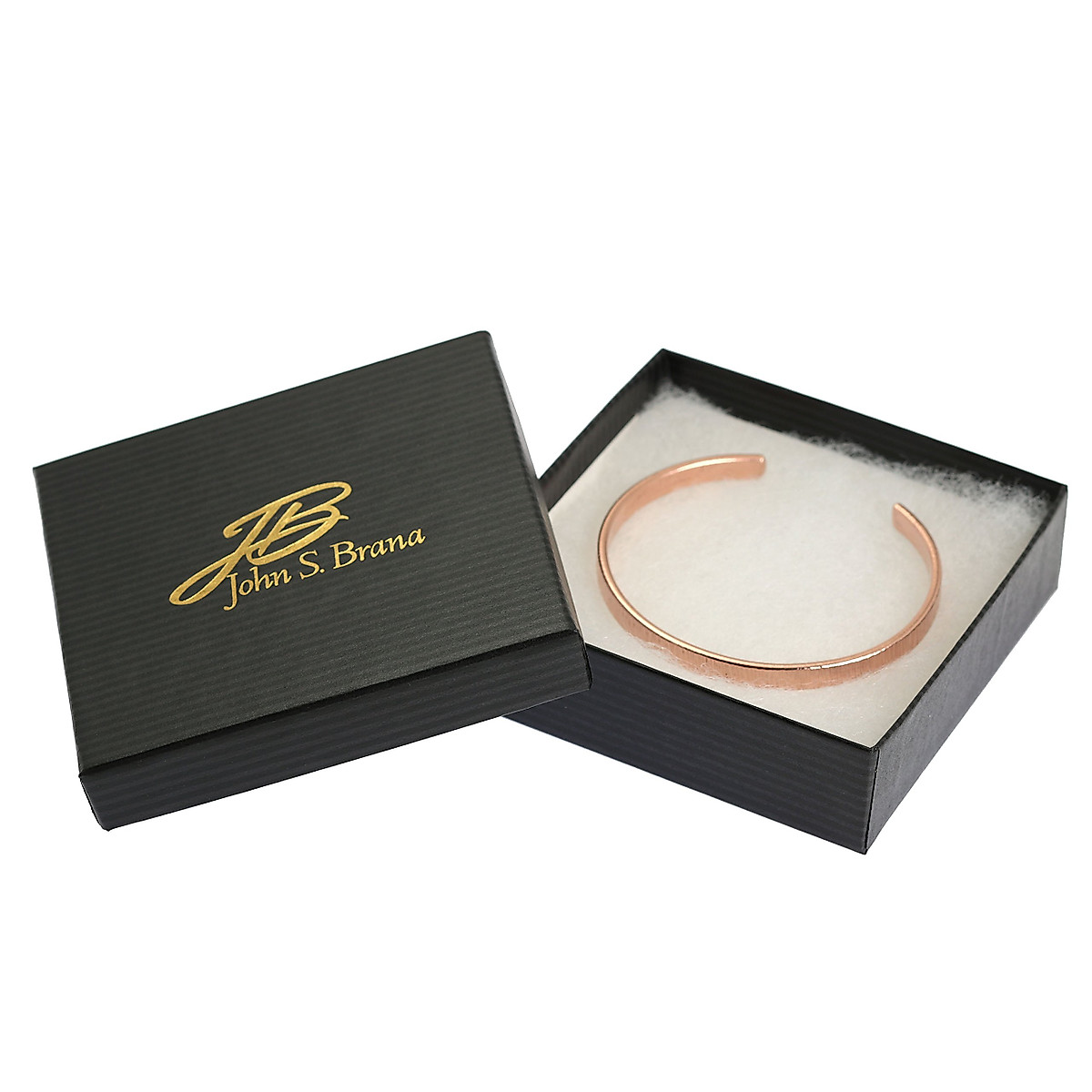 John S. Brana Chased Copper Cuff Bracelet Handmade Jewelry - Durable Copper - 100% Solid Copper (7 Inches)