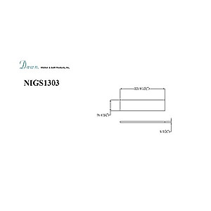 Dawn NIGS1303 Glass Support Plate for Shower Niche, Clear Glass