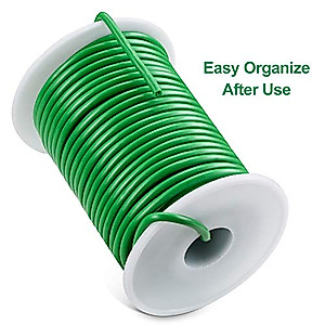 Soft Plant Wire, 65.6' Reusable Rubber Twist Ties Heavy Duty Garden Wire for Plants, Soft Twist Plant Tie to Support Plant Vines, Stems & Stalks and for Home Organization (65.6 feet/3.5mm Diameter)