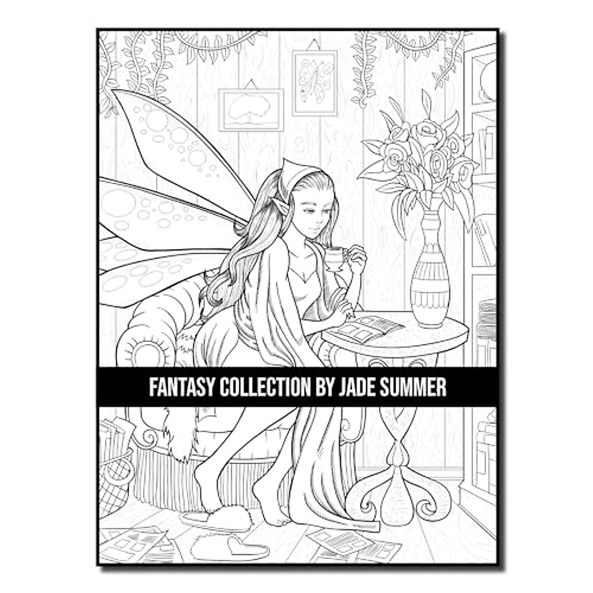 Fantasy Collection: An Adult Coloring Book with 100+ Incredible Coloring Pages of Mermaids, Fairies, Vampires, Dragons, and More!