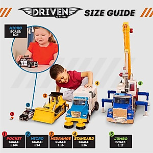 Driven by Battat – Toy Bulldozer For Kids – 1:24 Scale – Toy Construction Vehicle – Realistic Sounds – Movable Parts – Gift Toy Car for 3 Years +