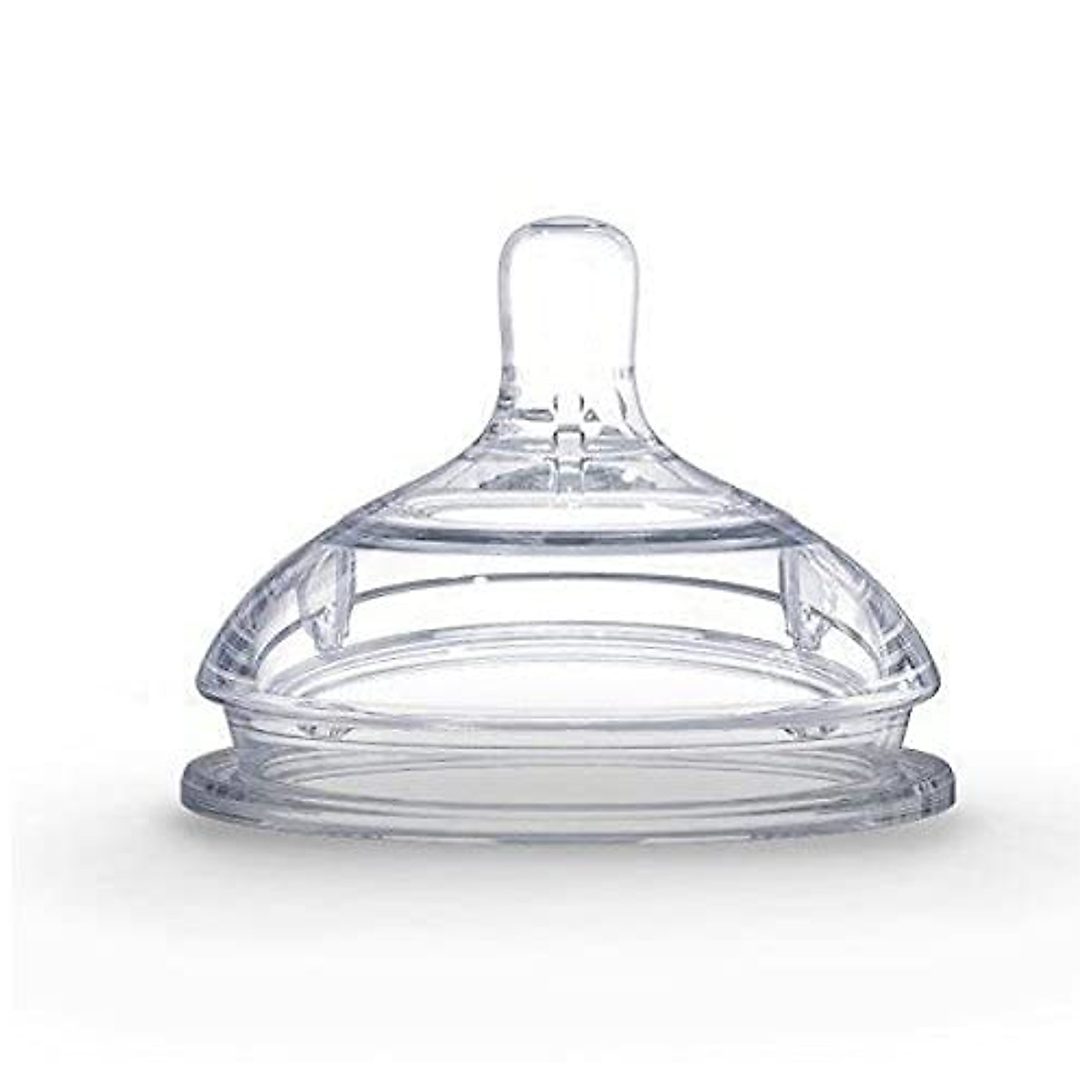 Comotomo 2 Pack Silicone Replacement Nipple, Slow Flow Clear, 0-3 Months