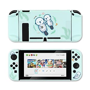 GeekShare Protective Case Slim Cover Case for Nintendo Switch and Joy-Con - Shock-Absorption and Anti-Scratch (Sea Otter)