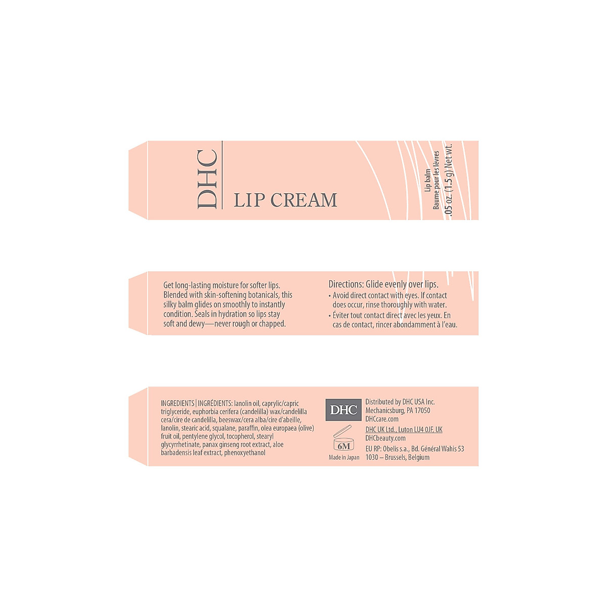 DHC Deep Cleansing Oil and Lip Cream, Facial Cleansing Oil, Makeup Remover, Hydrating, Moisturizing, Soothing, Set, Fragrance and Colorant Free, Ideal for all skin types, 6.7 fl. oz. and 0.05 oz.