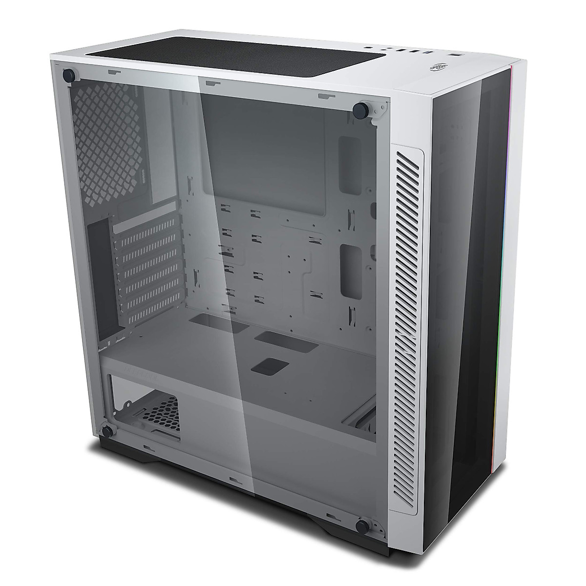 DeepCool MATREXX 55 V3 ADD-RGB WH 3F Mid-Tower ATX Case, E-ATX Support, Tempered Glass Panels, Three Included ARGB Fans, Motherboard Sync and Front I/O RGB Control, White